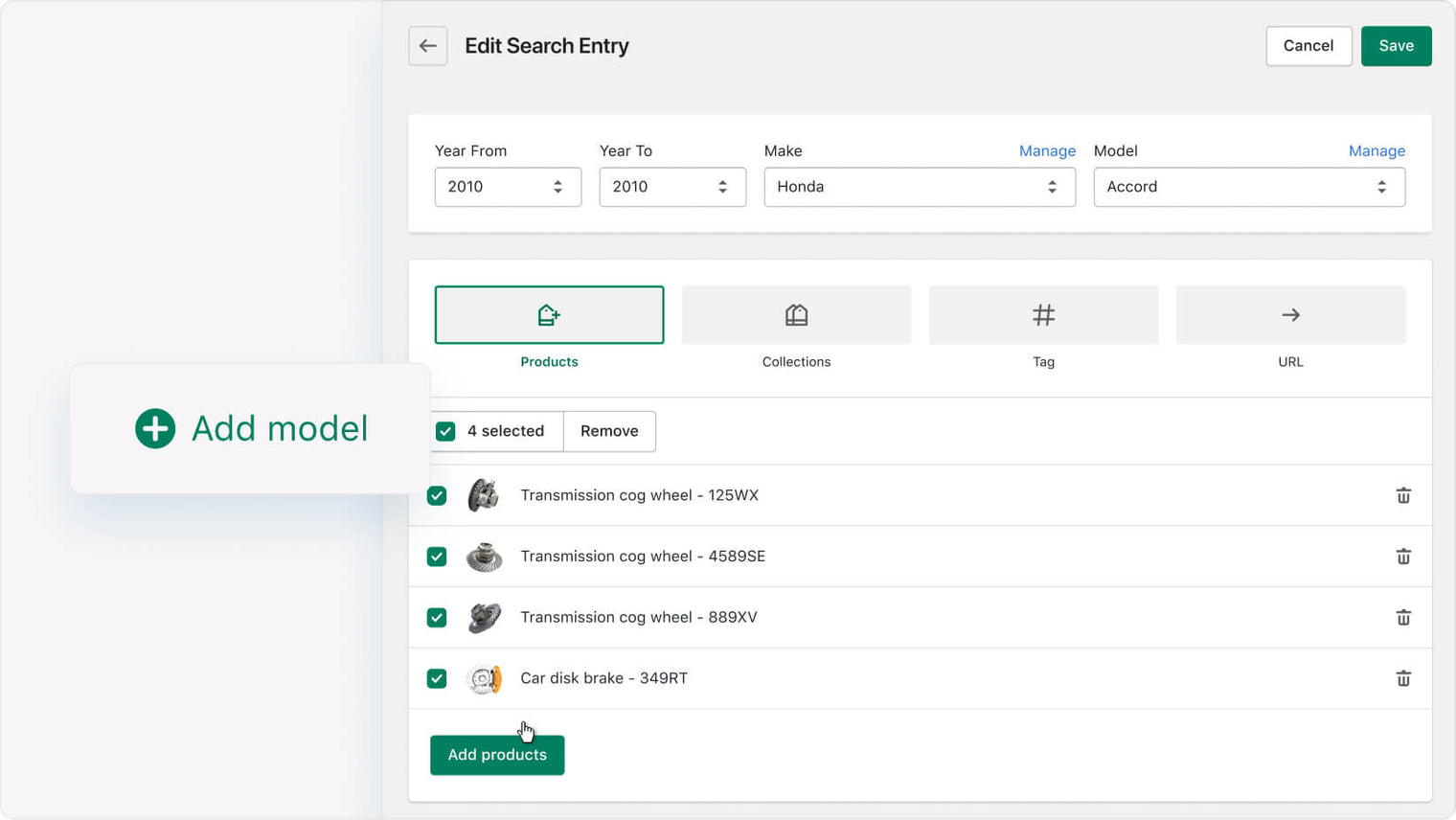 EasySearch - Shopify Year Make Model Search app by NexusMedia