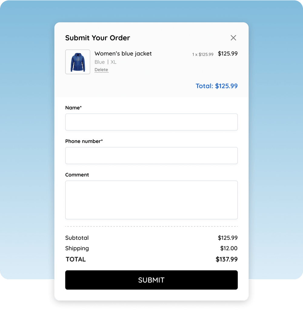EasyOrder - Custom Order Form for Shopify by NexusMedia