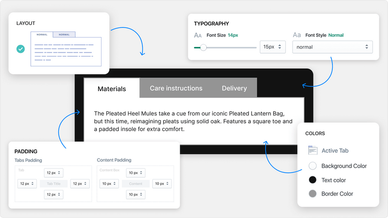 EasyTabs - Shopify Product Description Tabs & Accordions – NexusMedia